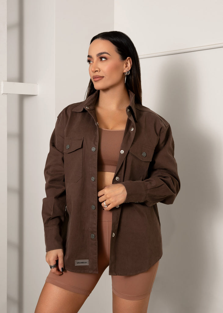 ON THE MOVE SHIRT JACKET - CHOCOLATE – Unlabeled